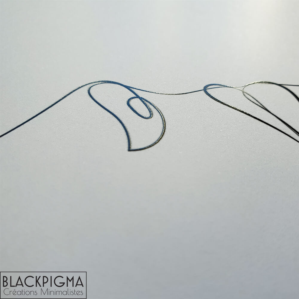 Affiche minimaliste noir et blanc - Portrait abstrait - BLACKPIGMA ...